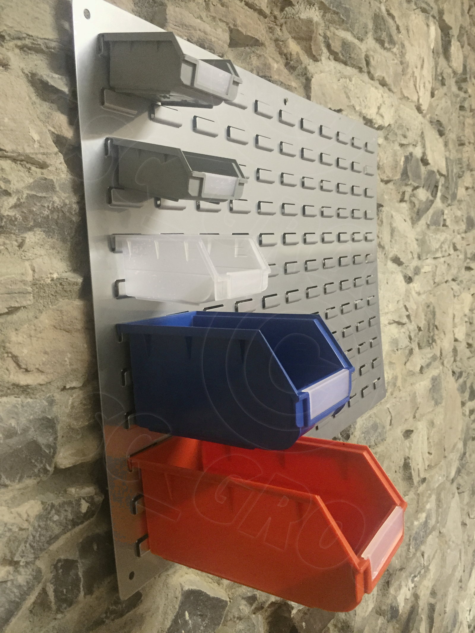 WALL MOUNT PLASTIC STORAGE PARTS BINS Boxes Various Sizes Colours Nuts wall-mount-plastic-storage-parts-bins-boxes-various-sizes-colours-nuts